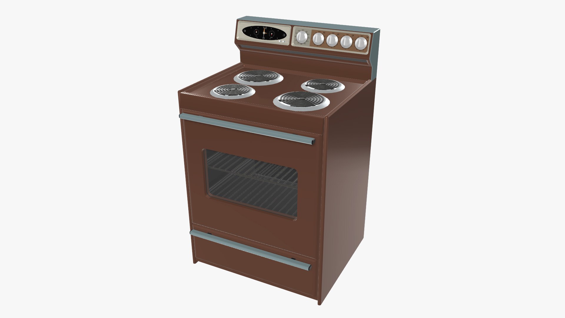 Retro Stove Oven - Kitchen Appliance 3D Model - TurboSquid 2259939