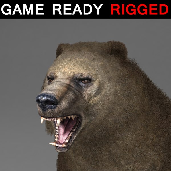 rigged bear fur 01 max
