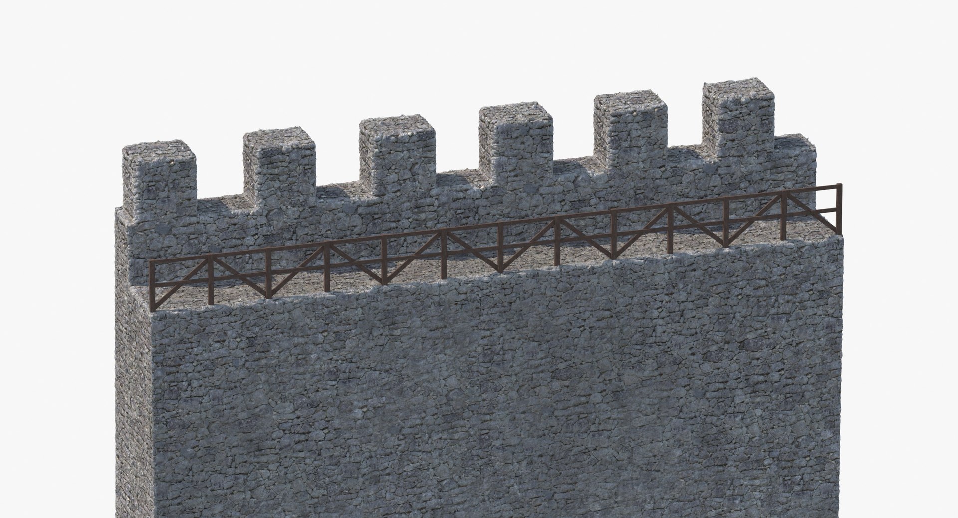 3D Model Medieval Wall Segment 01 - TurboSquid 2127924