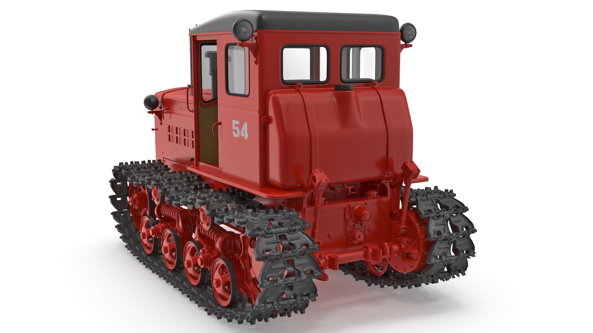 Soviet crawler tractor dt54 model - TurboSquid 1576267