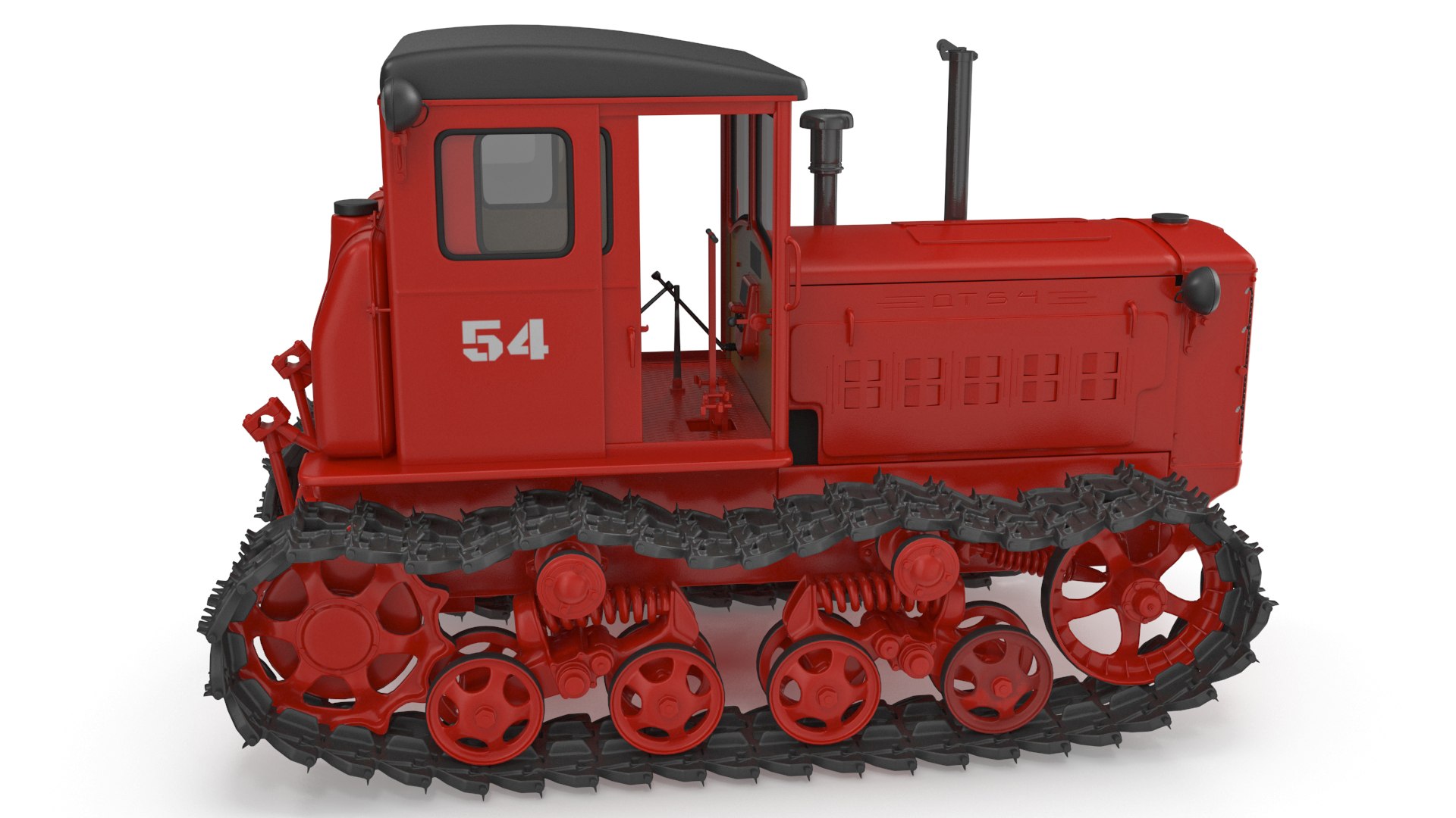 Soviet crawler tractor dt54 model - TurboSquid 1576267