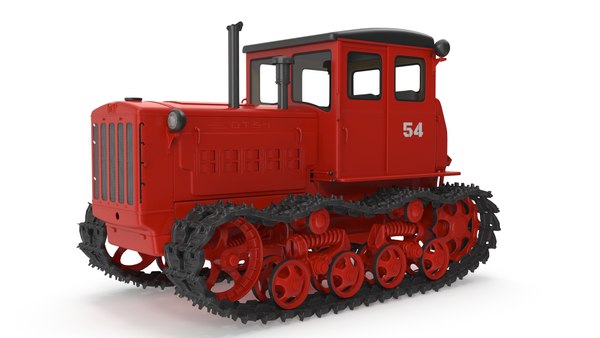 Soviet crawler tractor dt54 model - TurboSquid 1576267