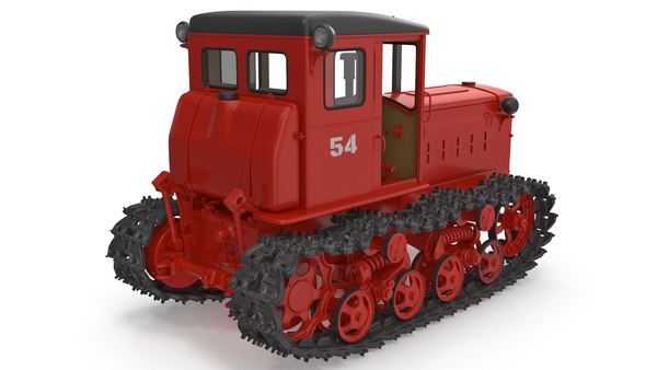 Soviet crawler tractor dt54 model - TurboSquid 1576267