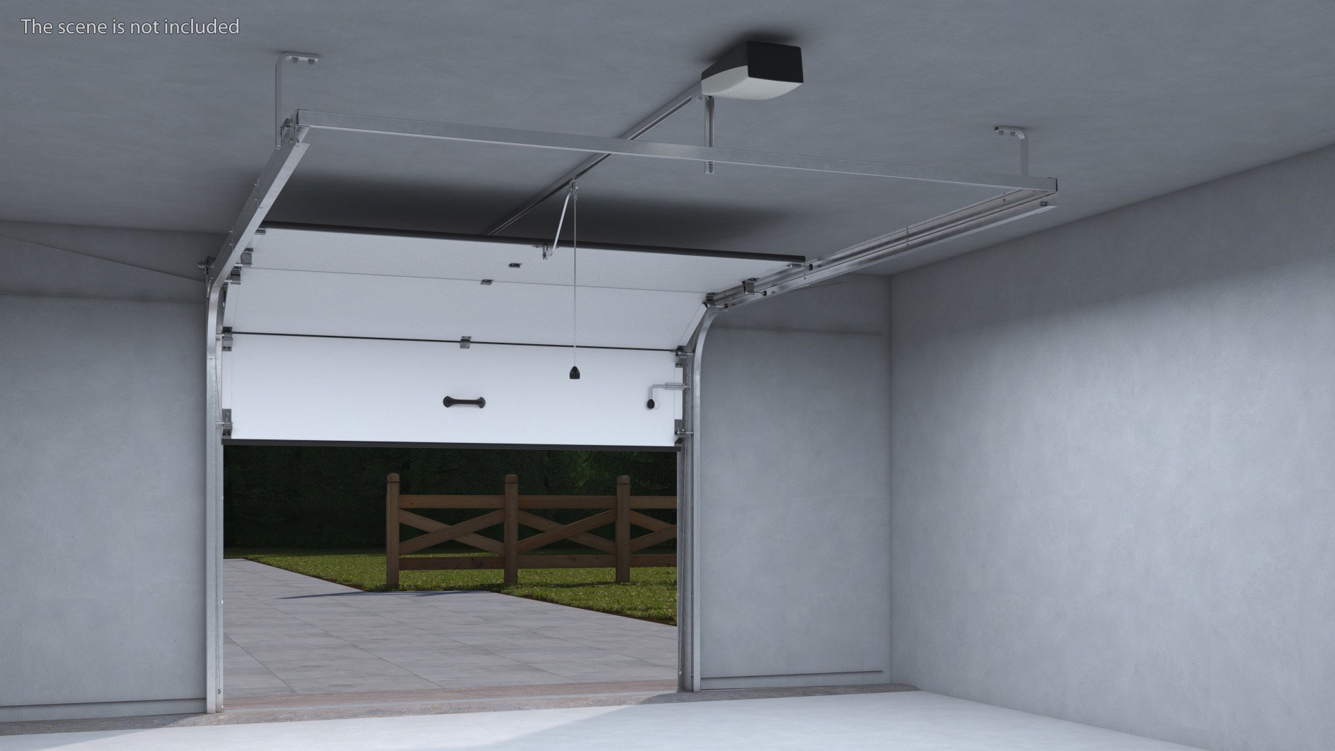 Sectional Automatic Garage Door Open 3D - TurboSquid 2328282