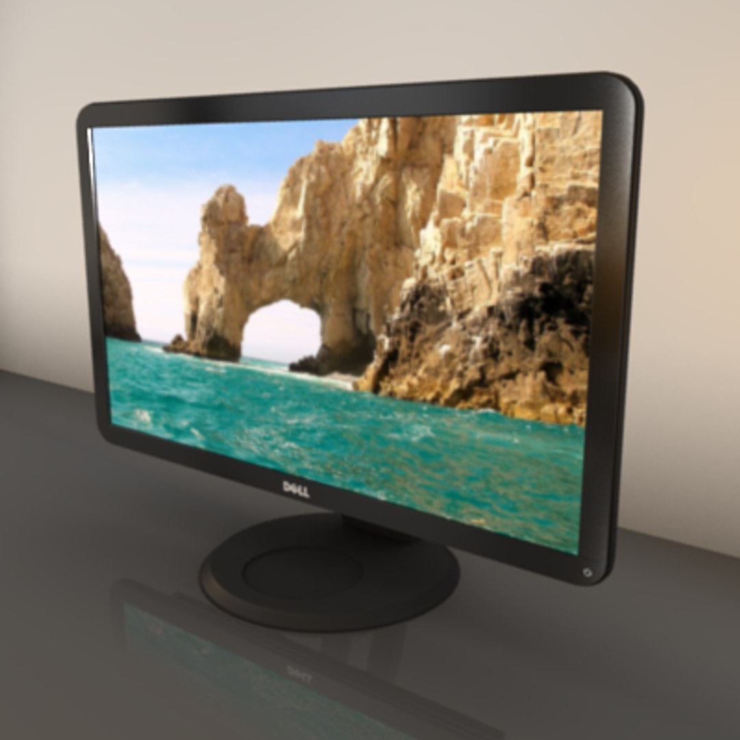 3d Model 24in Dell Monitor