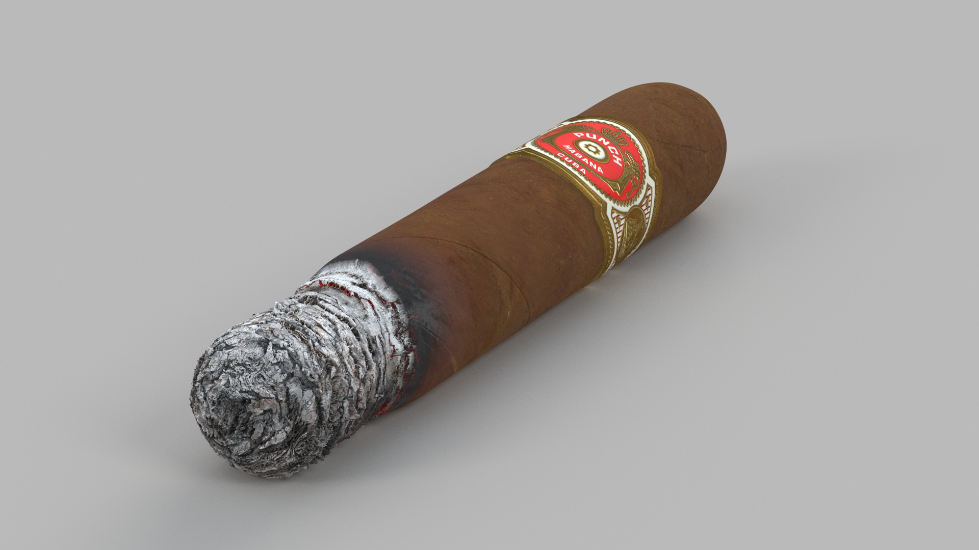3D Cigar Punch Short De Punch Burning - TurboSquid 2276809