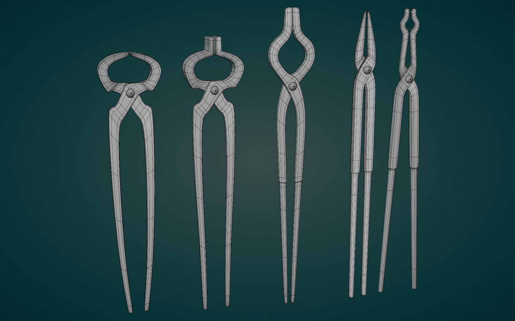 Black Smith Tools 3D Model - TurboSquid 2075918