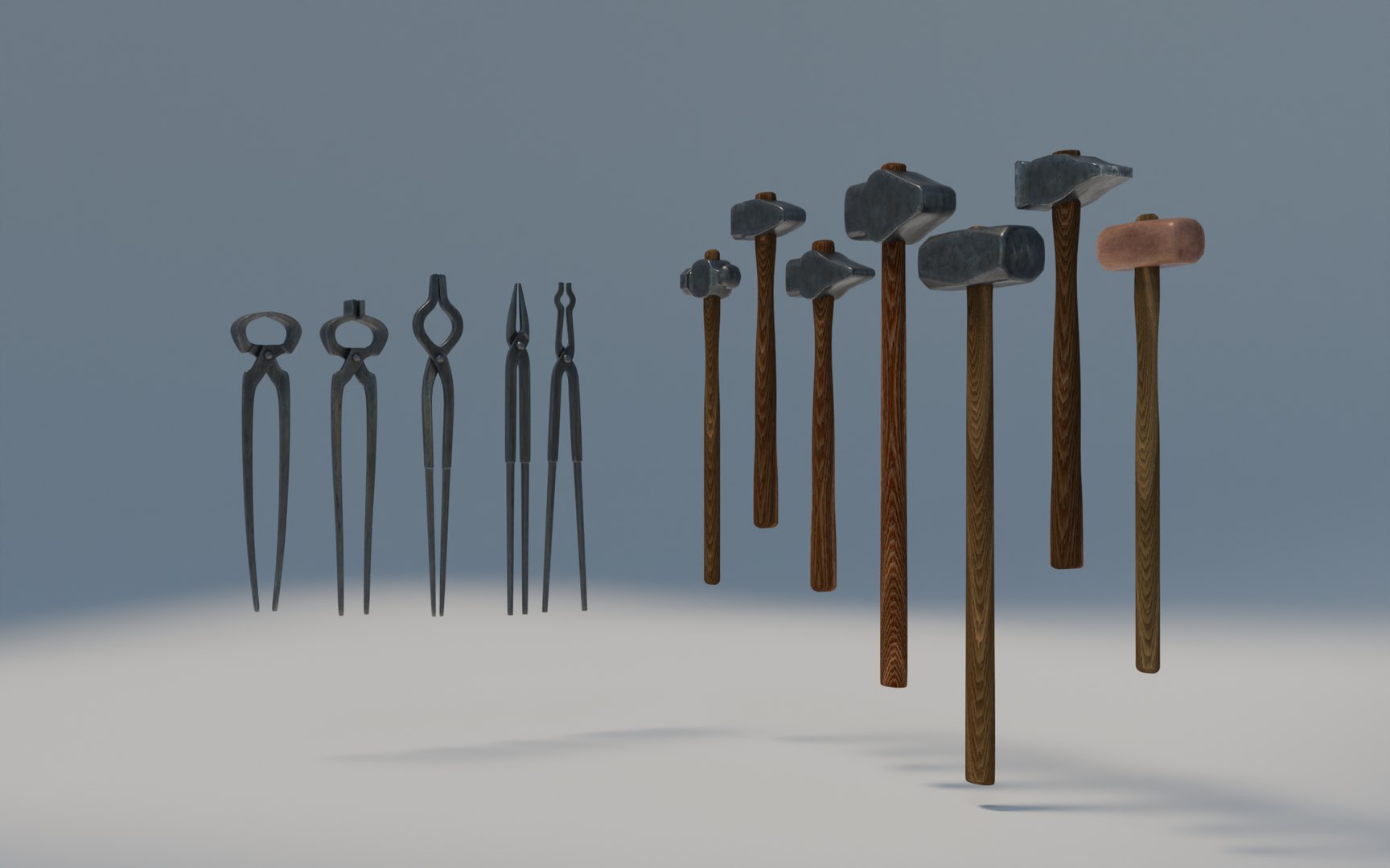 Black Smith Tools 3D Model - TurboSquid 2075918