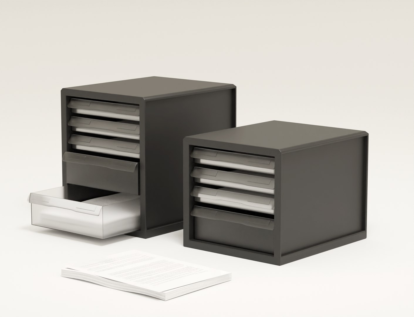 3D Low-Poly Desktop Drawer Sorter Model - TurboSquid 2089967