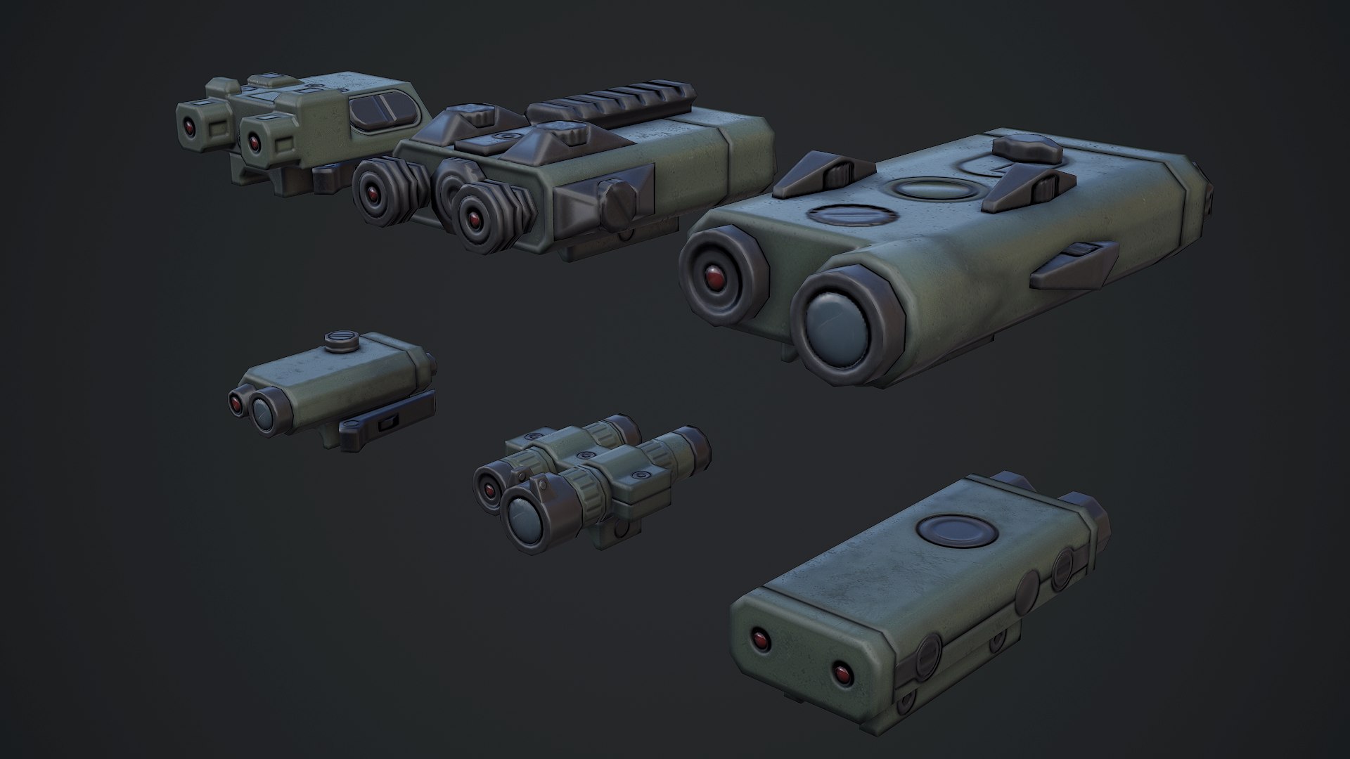 3D PEQ Units 01 GREEN - TurboSquid 1806632