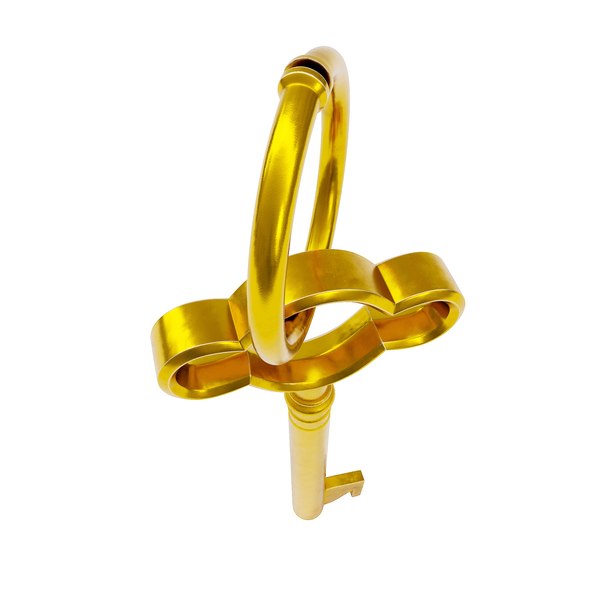 3D Antique gold key 3d model model - TurboSquid 1976677