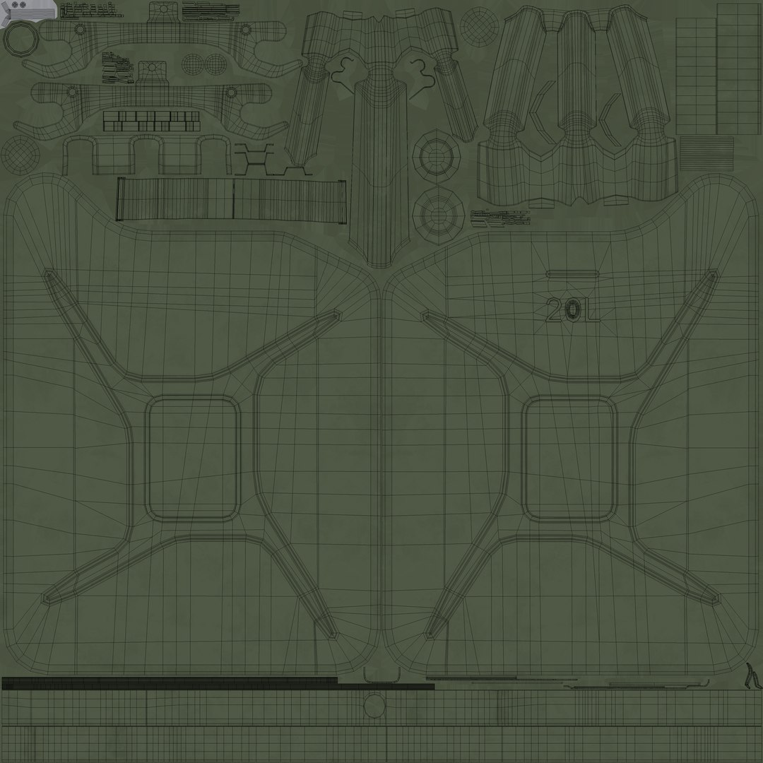 3D Green Fuel Can - TurboSquid 1816036