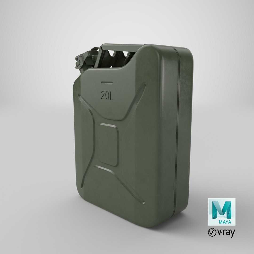 3D Green Fuel Can - TurboSquid 1816036