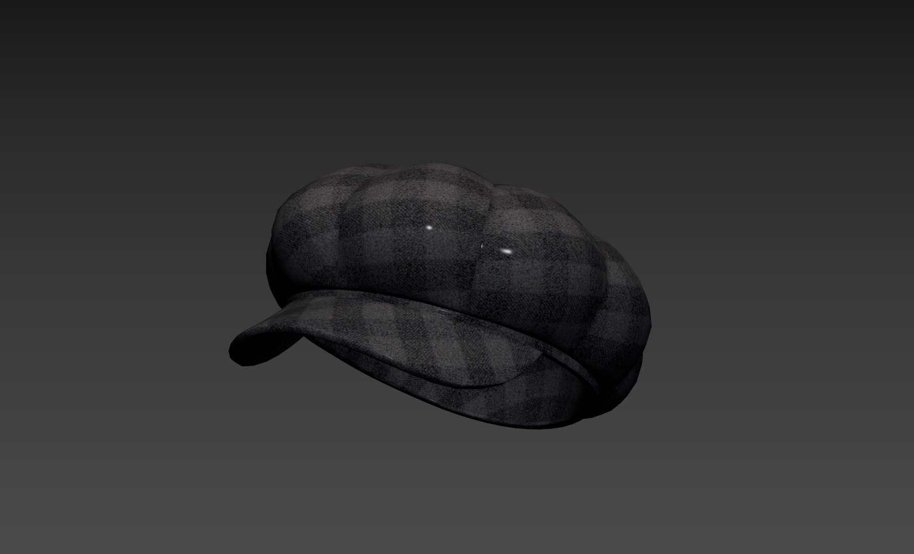 Newsboy Cap 3D Model - TurboSquid 1817428