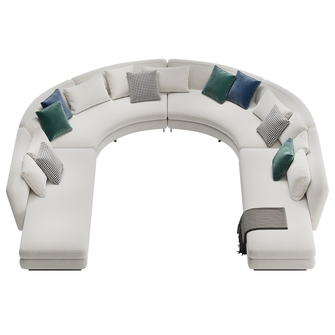 Minotti Seymour circle modular 3D model - TurboSquid 1967853