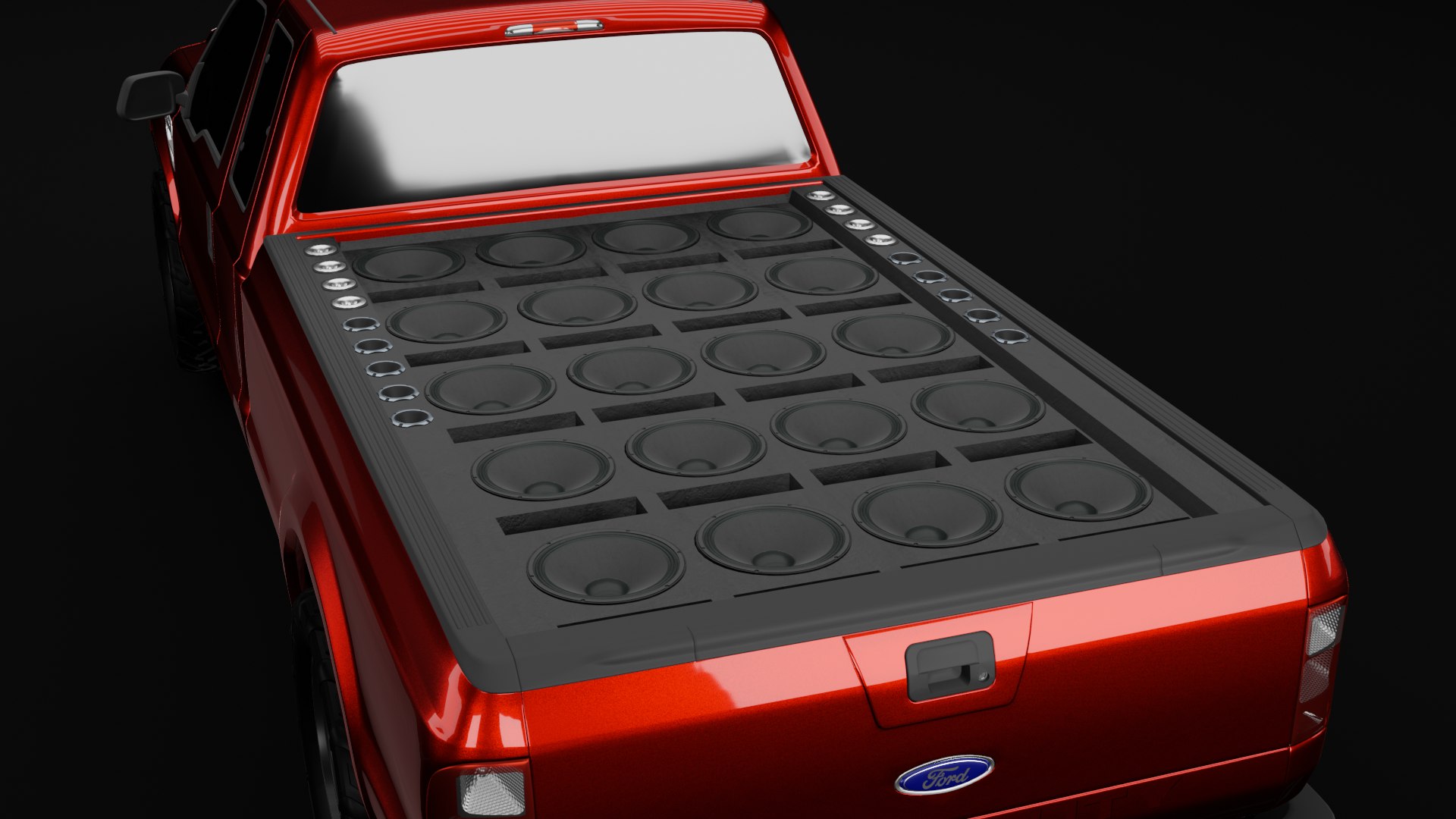 3D Ford F-250 2009 With Speaker - Blender Model - TurboSquid 1745031