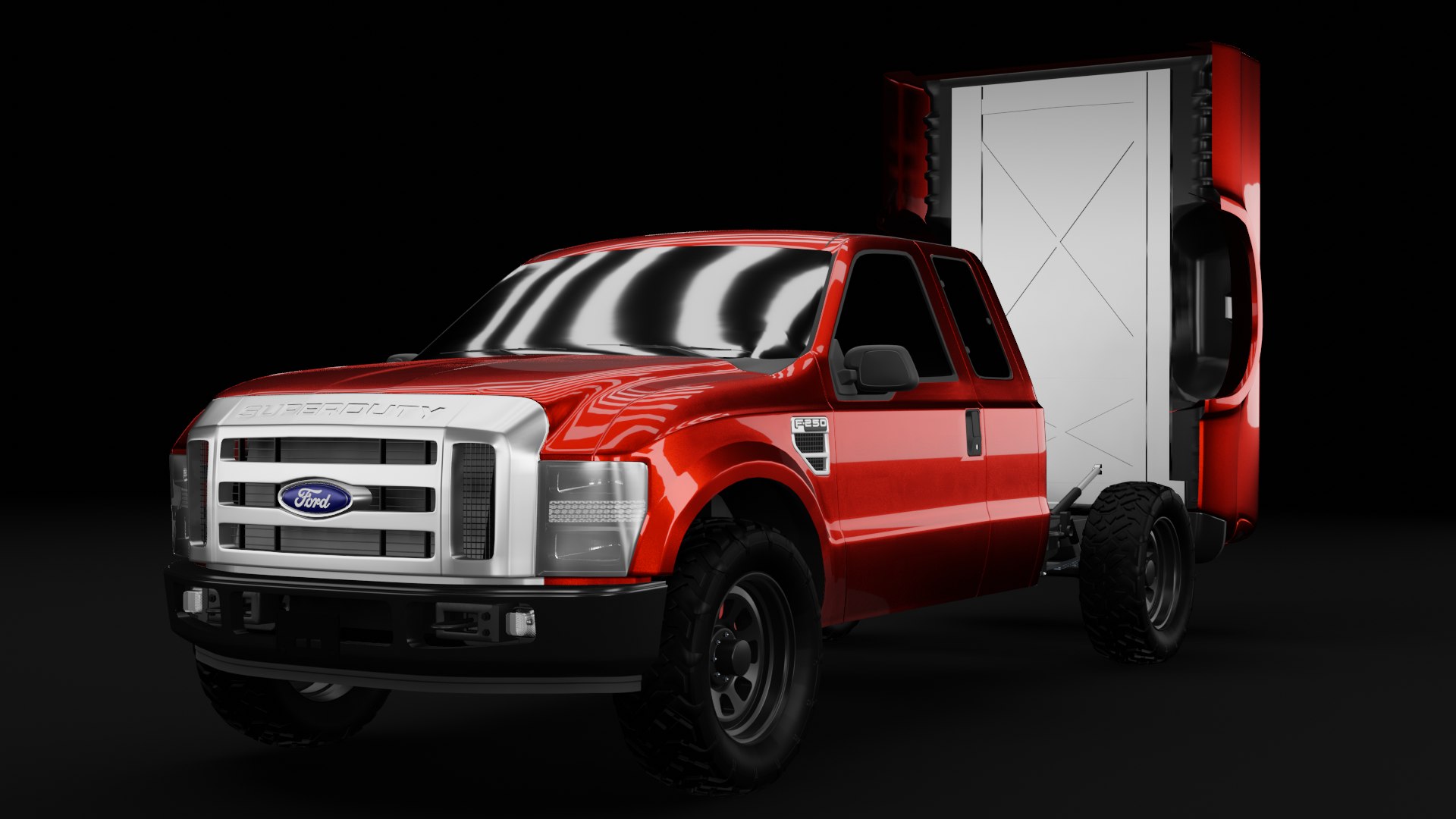 3D Ford F-250 2009 With Speaker - Blender Model - TurboSquid 1745031