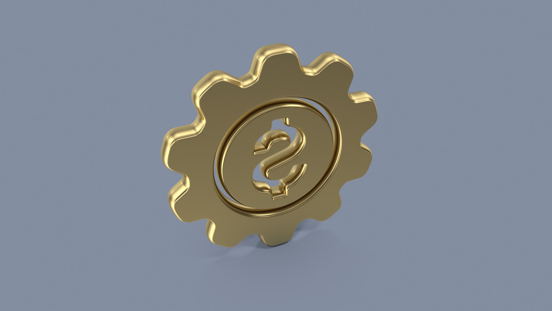 Dollar Gear Revenue Symbol Gold 3D Model - TurboSquid 2065305