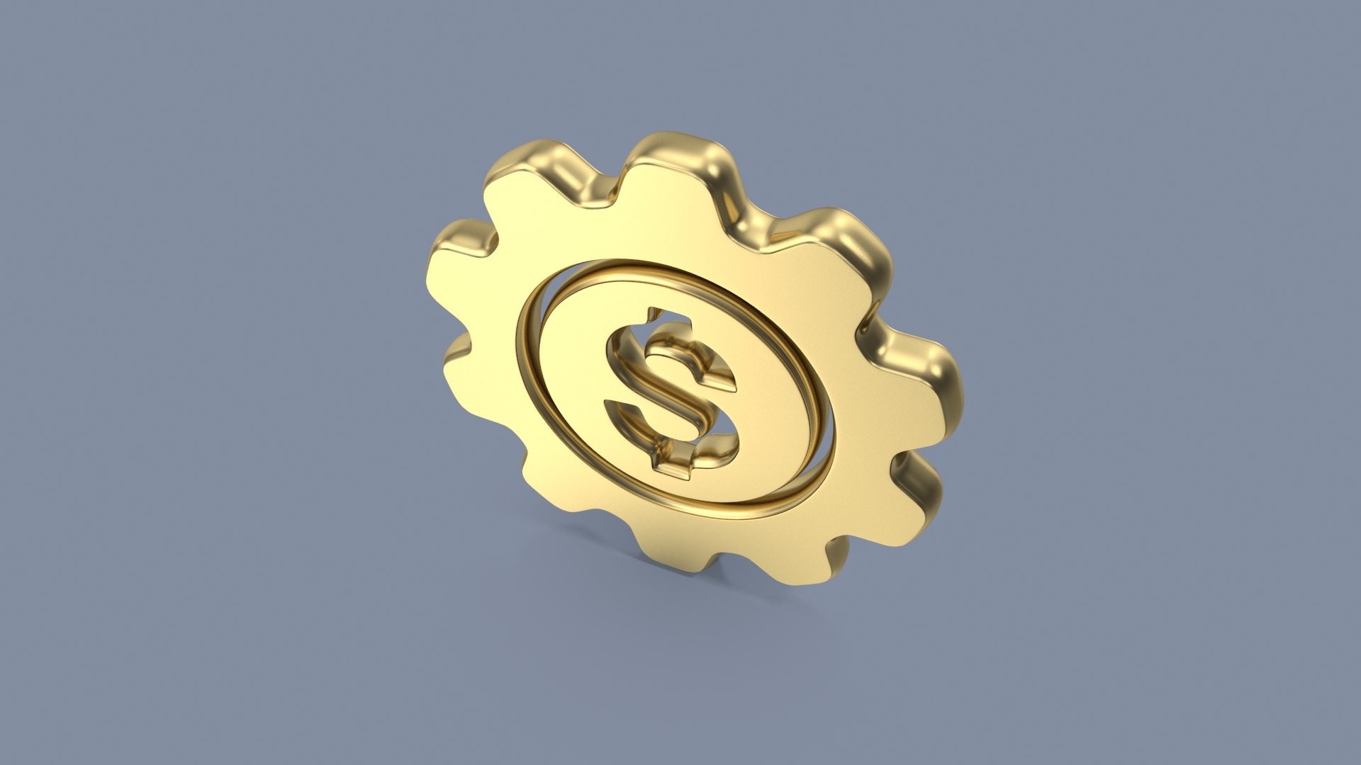 Dollar Gear Revenue Symbol Gold 3D Model - TurboSquid 2065305