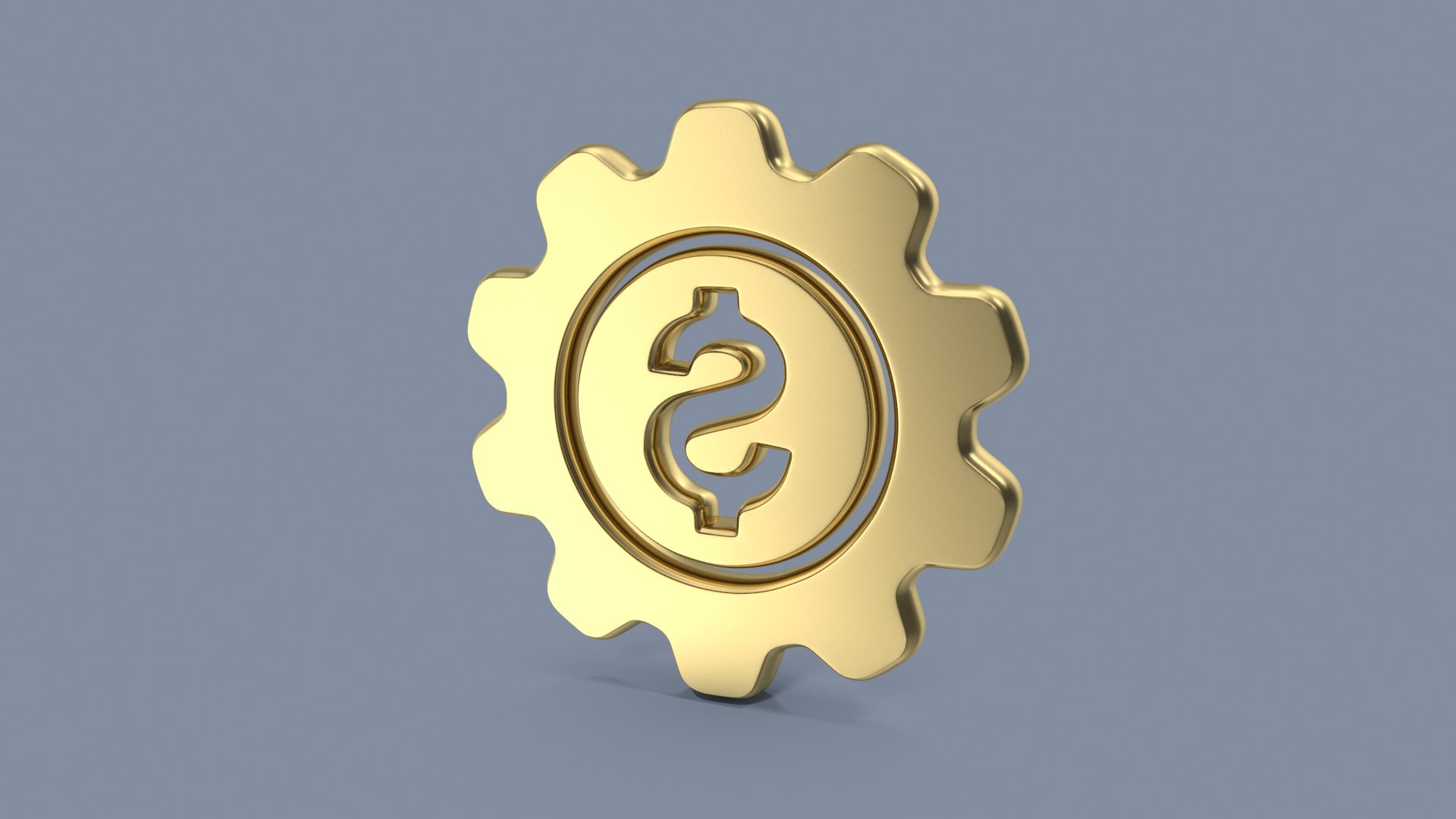 Dollar Gear Revenue Symbol Gold 3D Model - TurboSquid 2065305