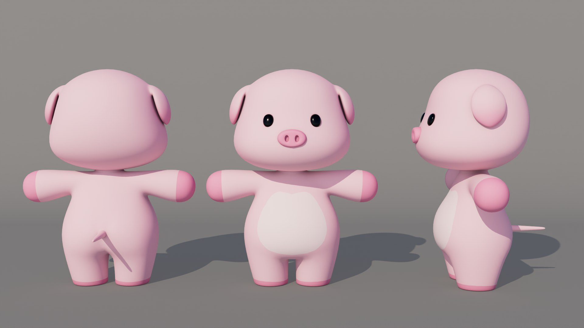 3D Rigged Cartoon Pig Model - TurboSquid 2197214