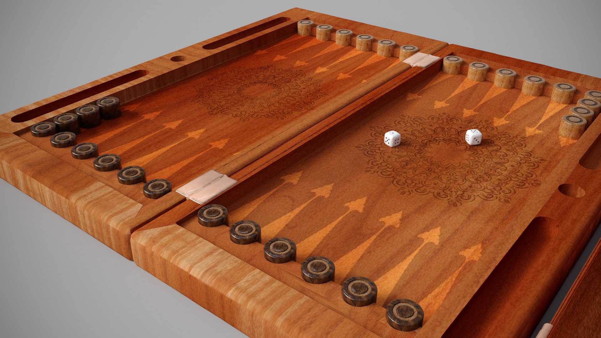 Board Game Backgammon 3D Model - TurboSquid 2191219