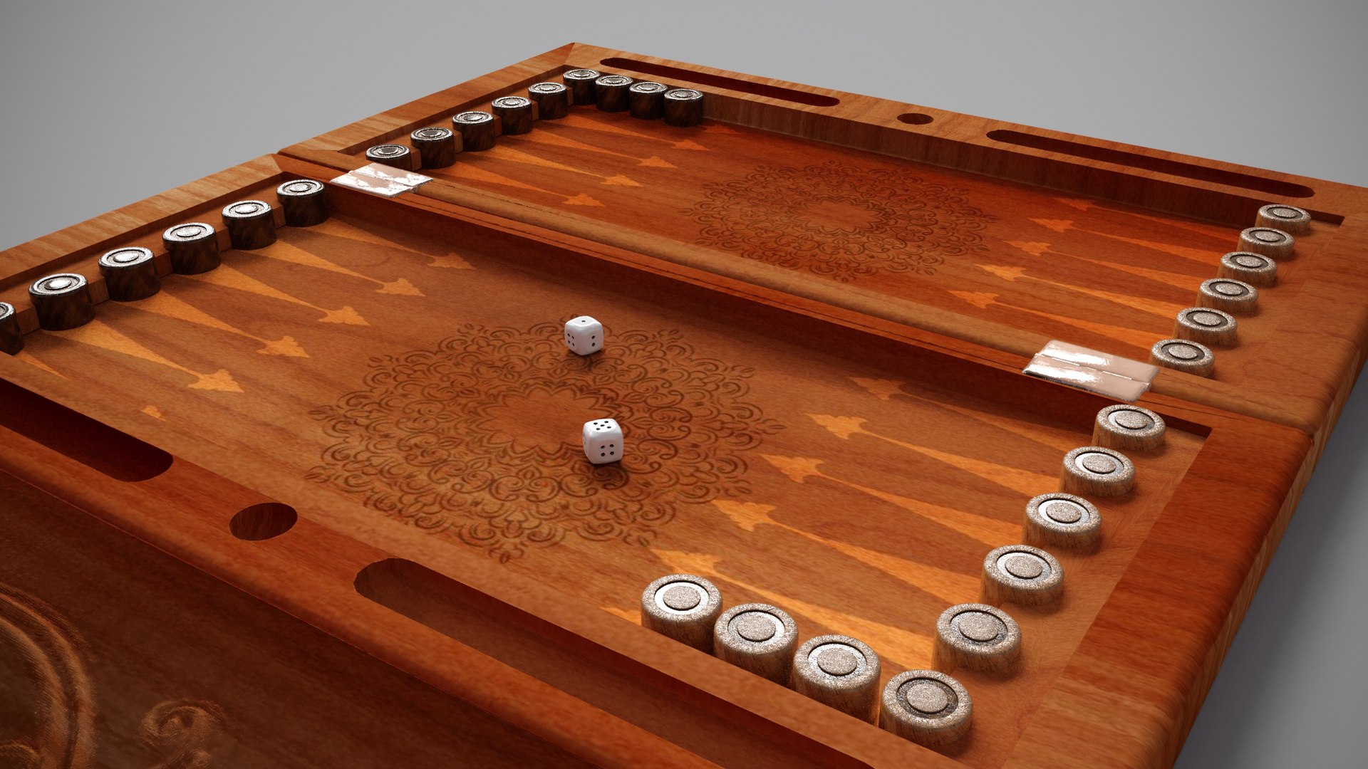Board Game Backgammon 3D Model - TurboSquid 2191219