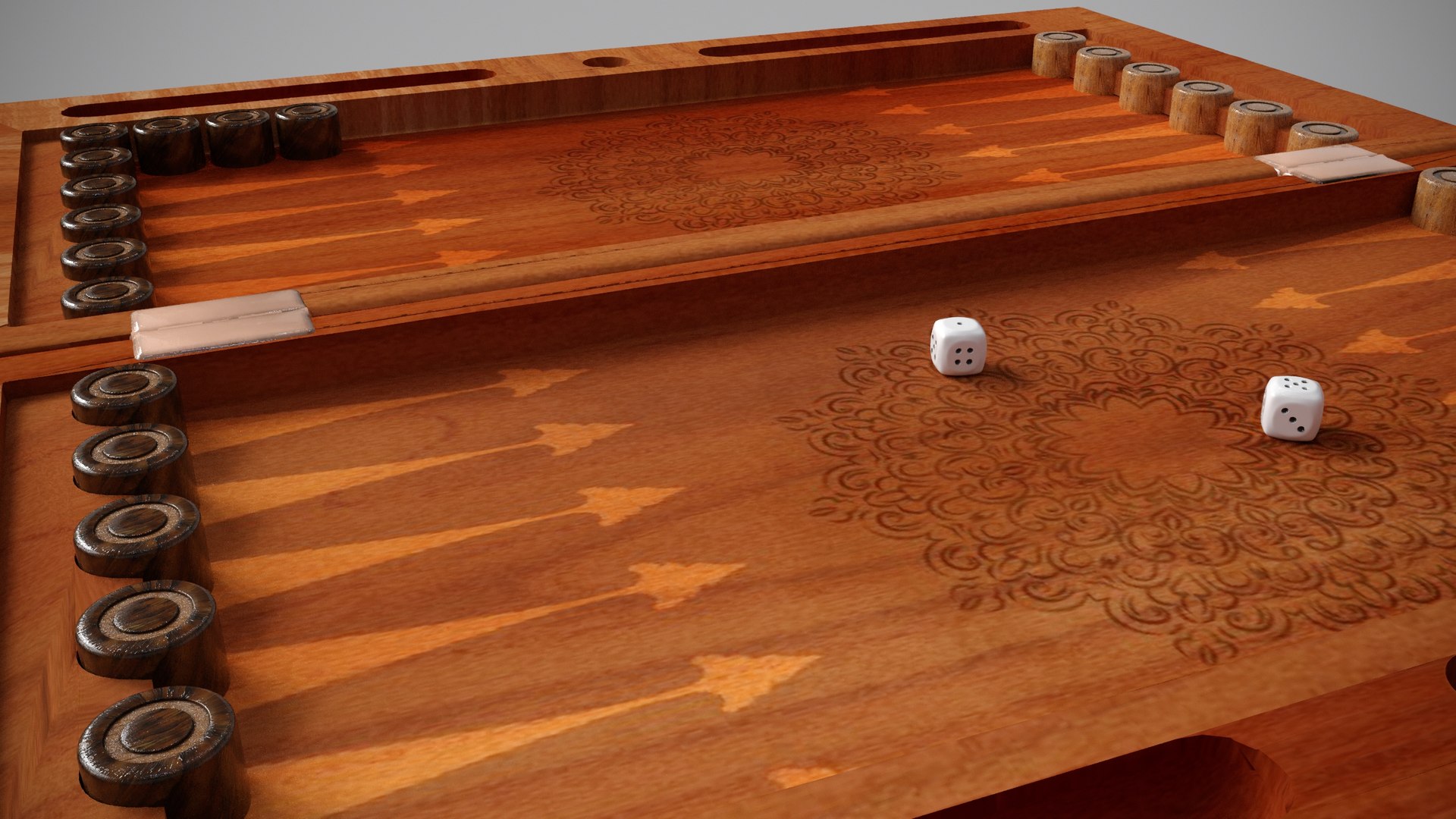 Board Game Backgammon 3D Model - TurboSquid 2191219