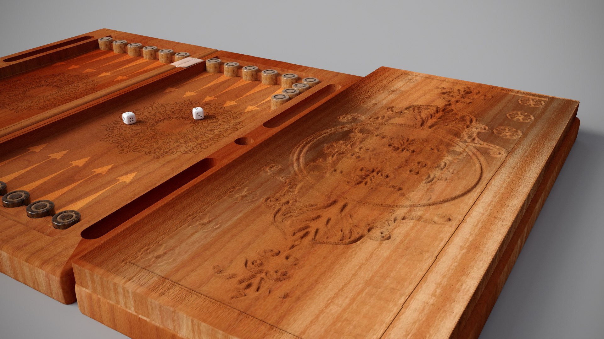Board Game Backgammon 3D Model - TurboSquid 2191219