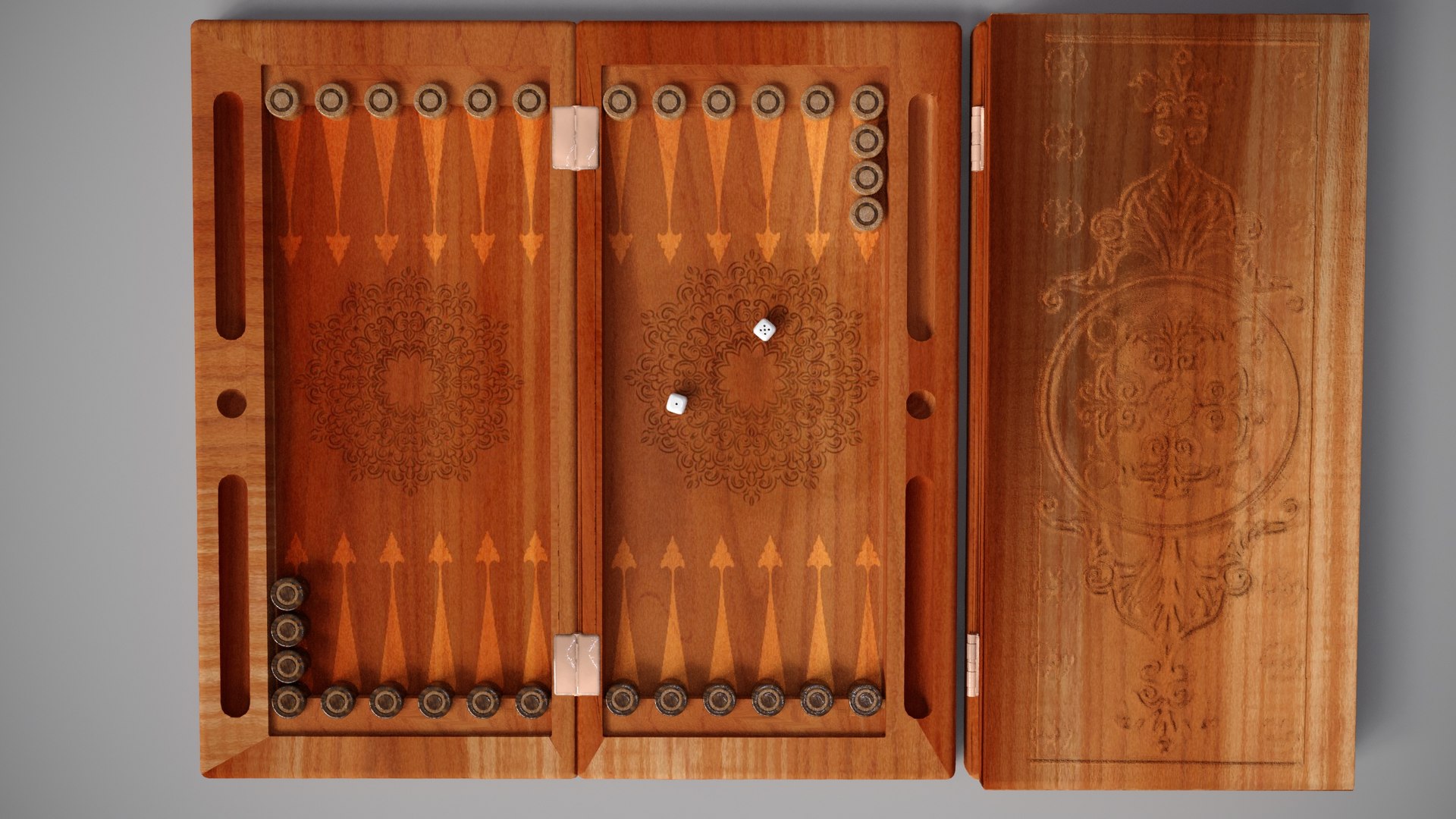 Board Game Backgammon 3D Model - TurboSquid 2191219