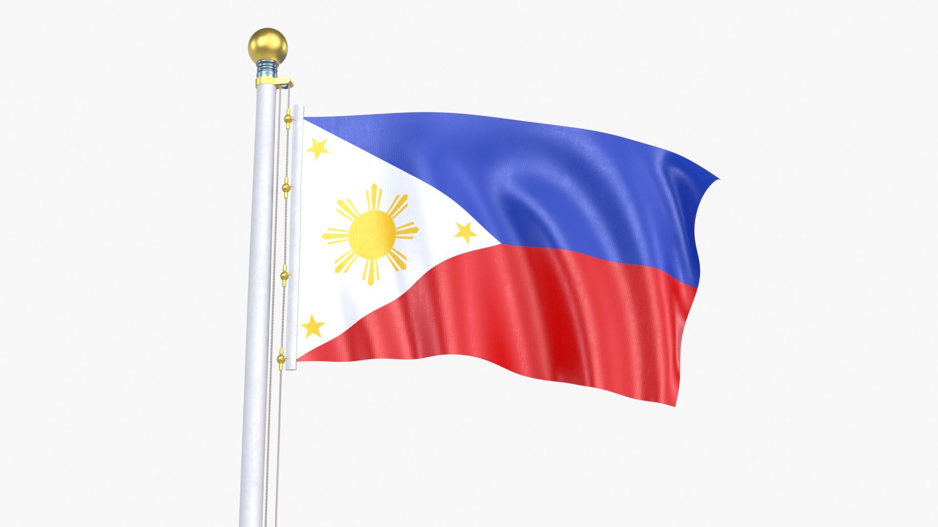 3D Philippines Flag Stand Pole Animated - TurboSquid 2517321