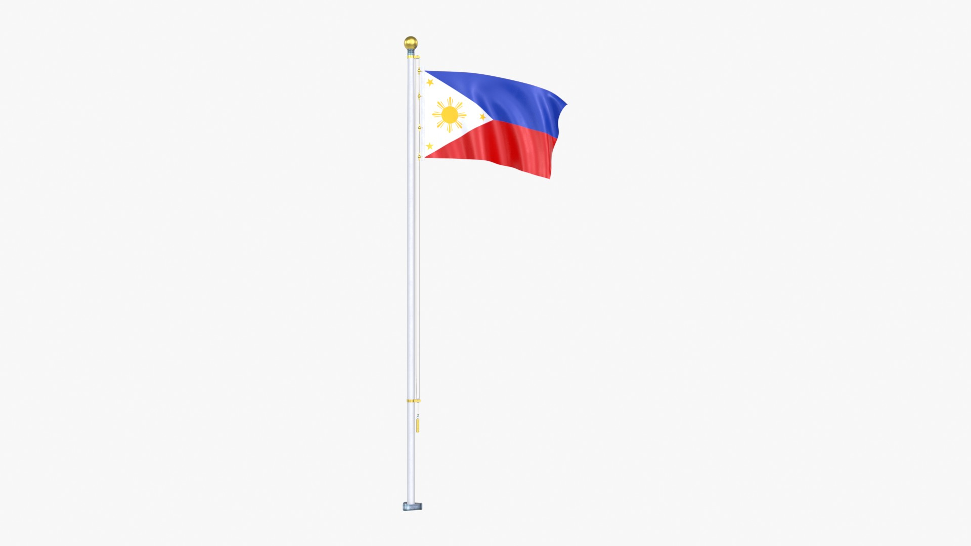 3D Philippines Flag Stand Pole Animated - TurboSquid 2517321