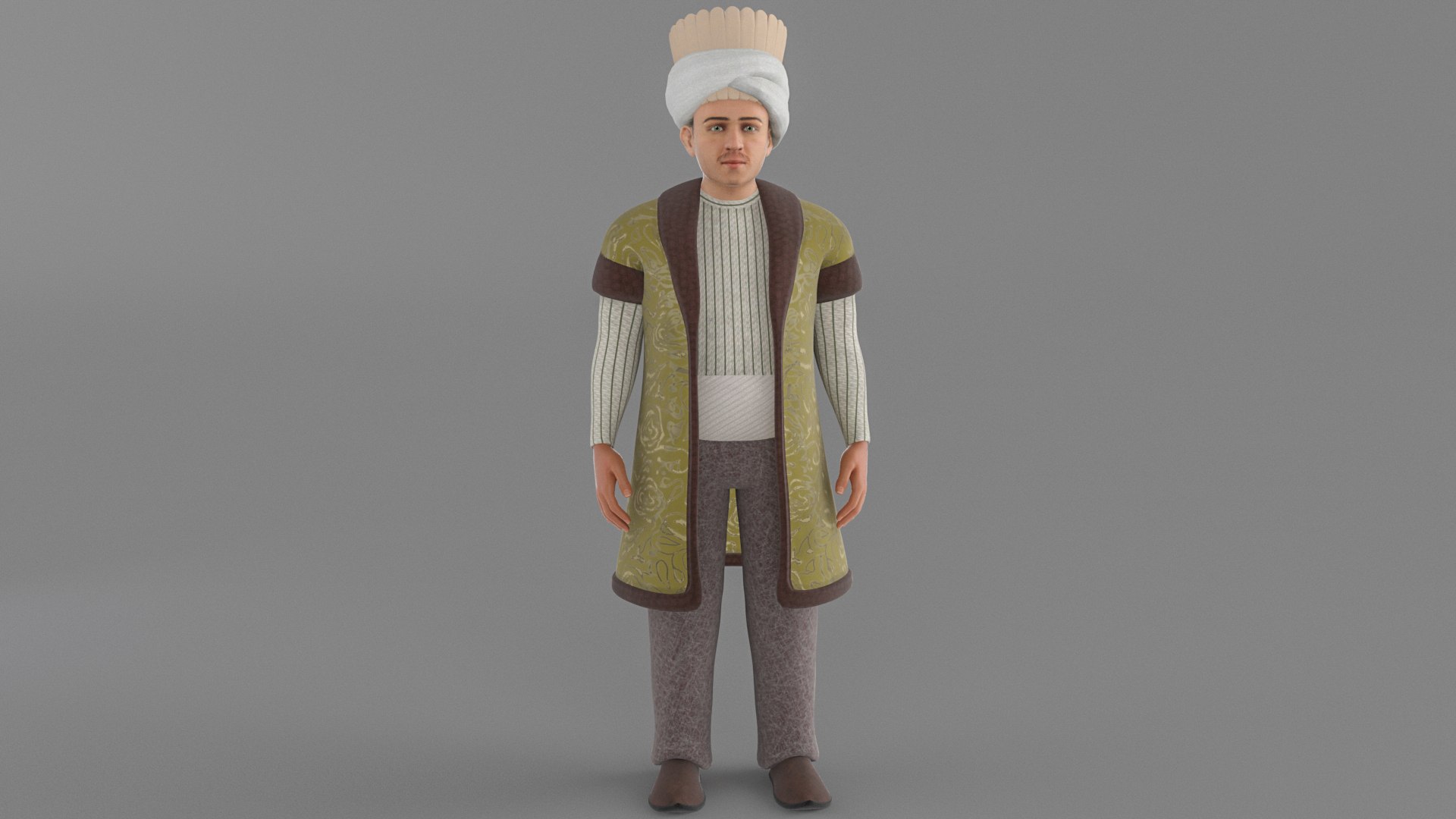 3D Model Ottoman Age 3d Man Chracter - TurboSquid 1960463