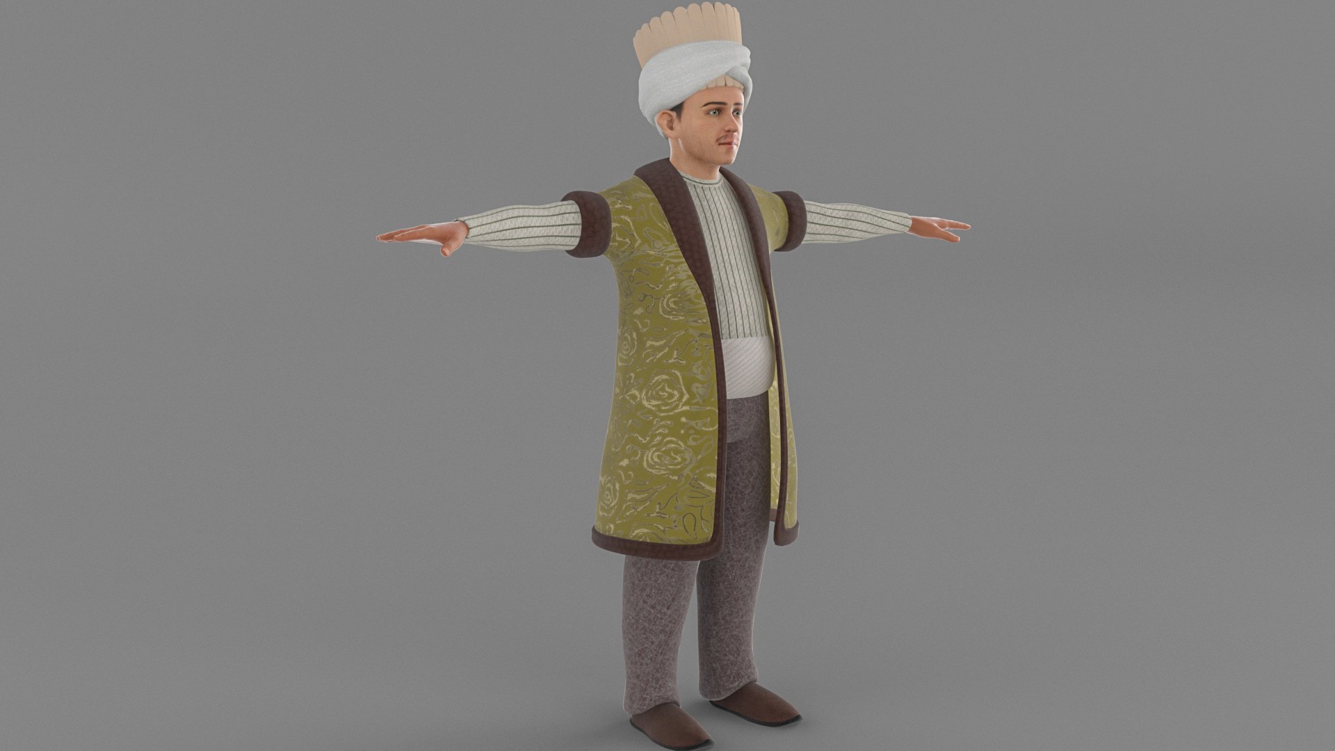 3D Model Ottoman Age 3d Man Chracter - TurboSquid 1960463