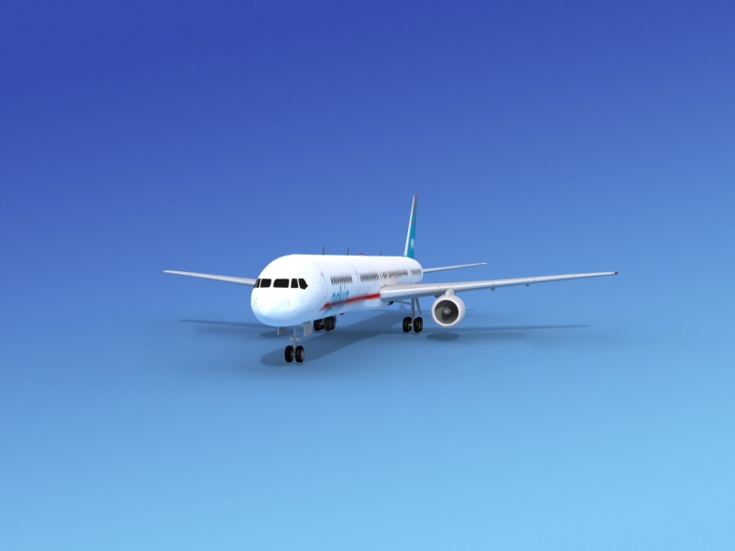 Airline Boeing 757 757-300 3d Dxf