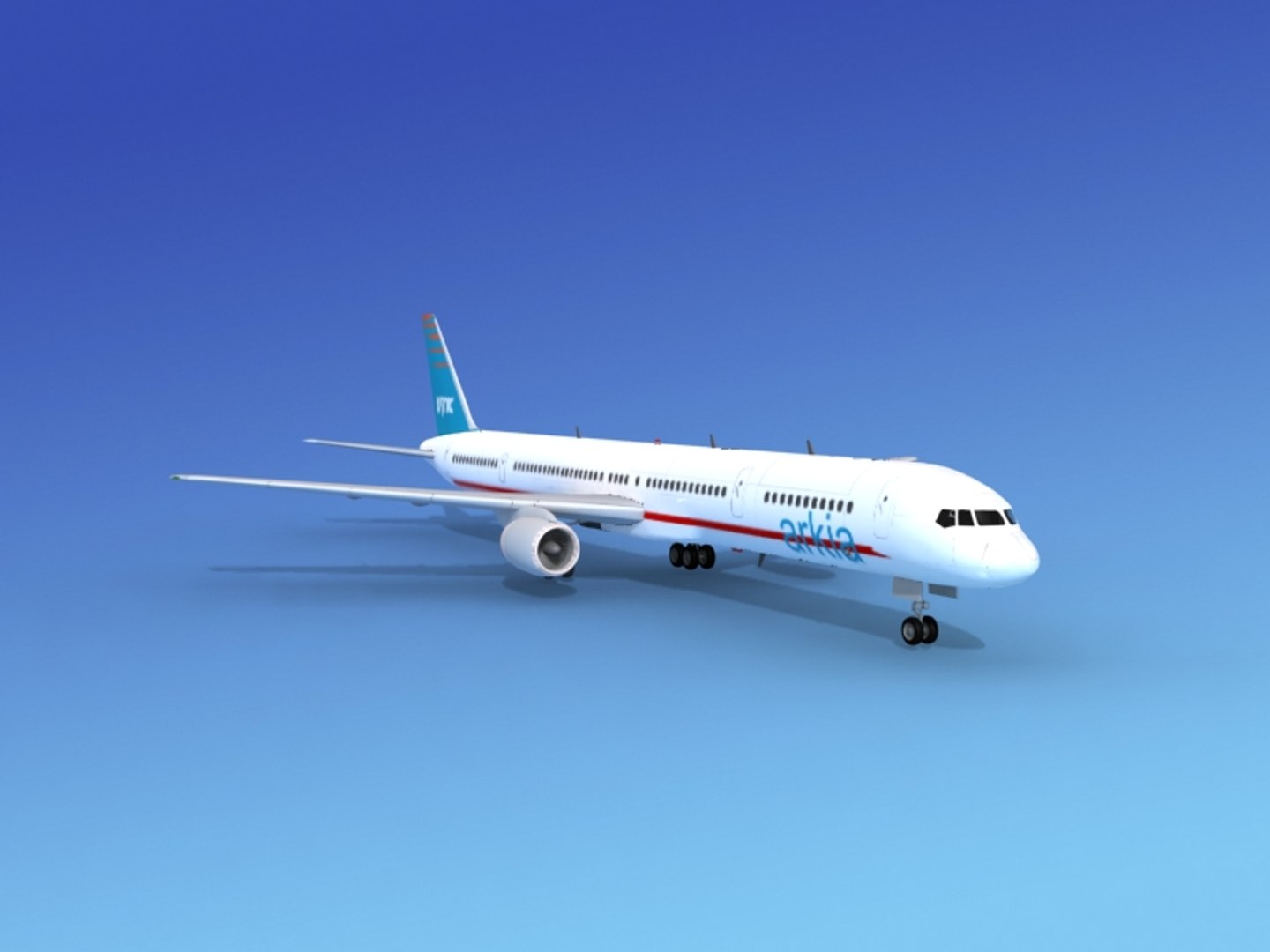 Airline Boeing 757 757-300 3d Dxf