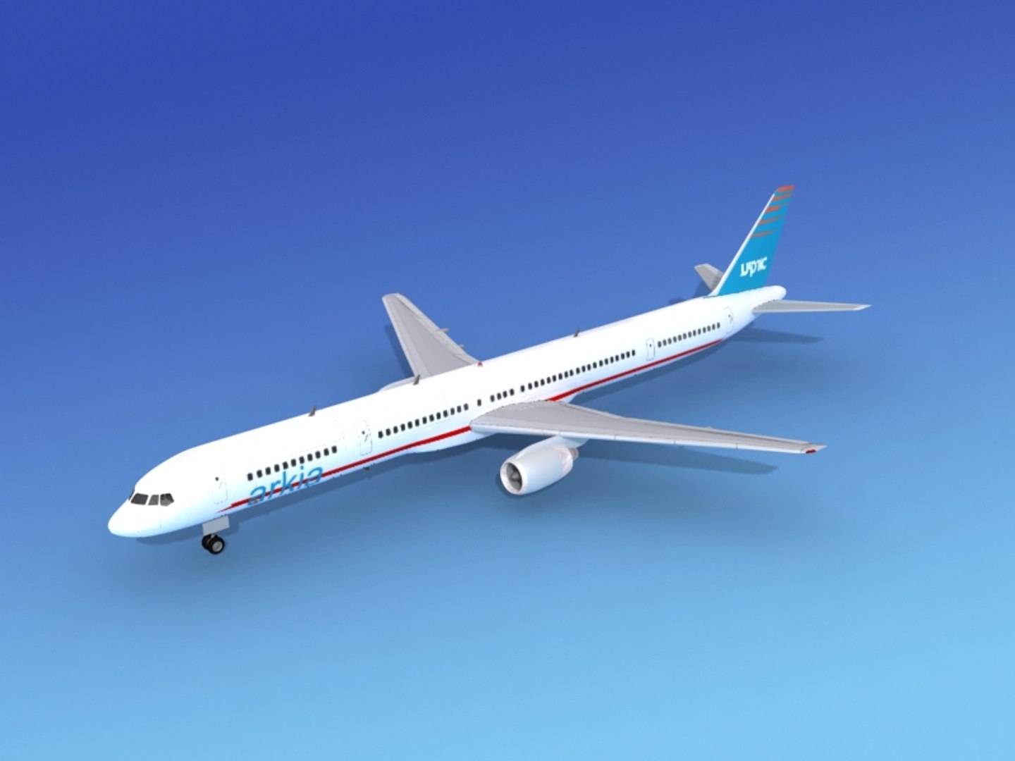 Airline Boeing 757 757-300 3d Dxf