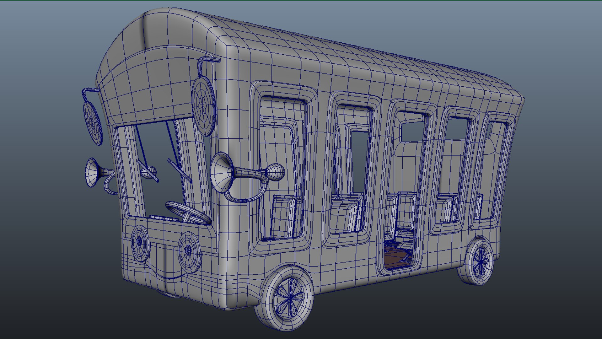 Cartoon Bus Model - TurboSquid 1283330