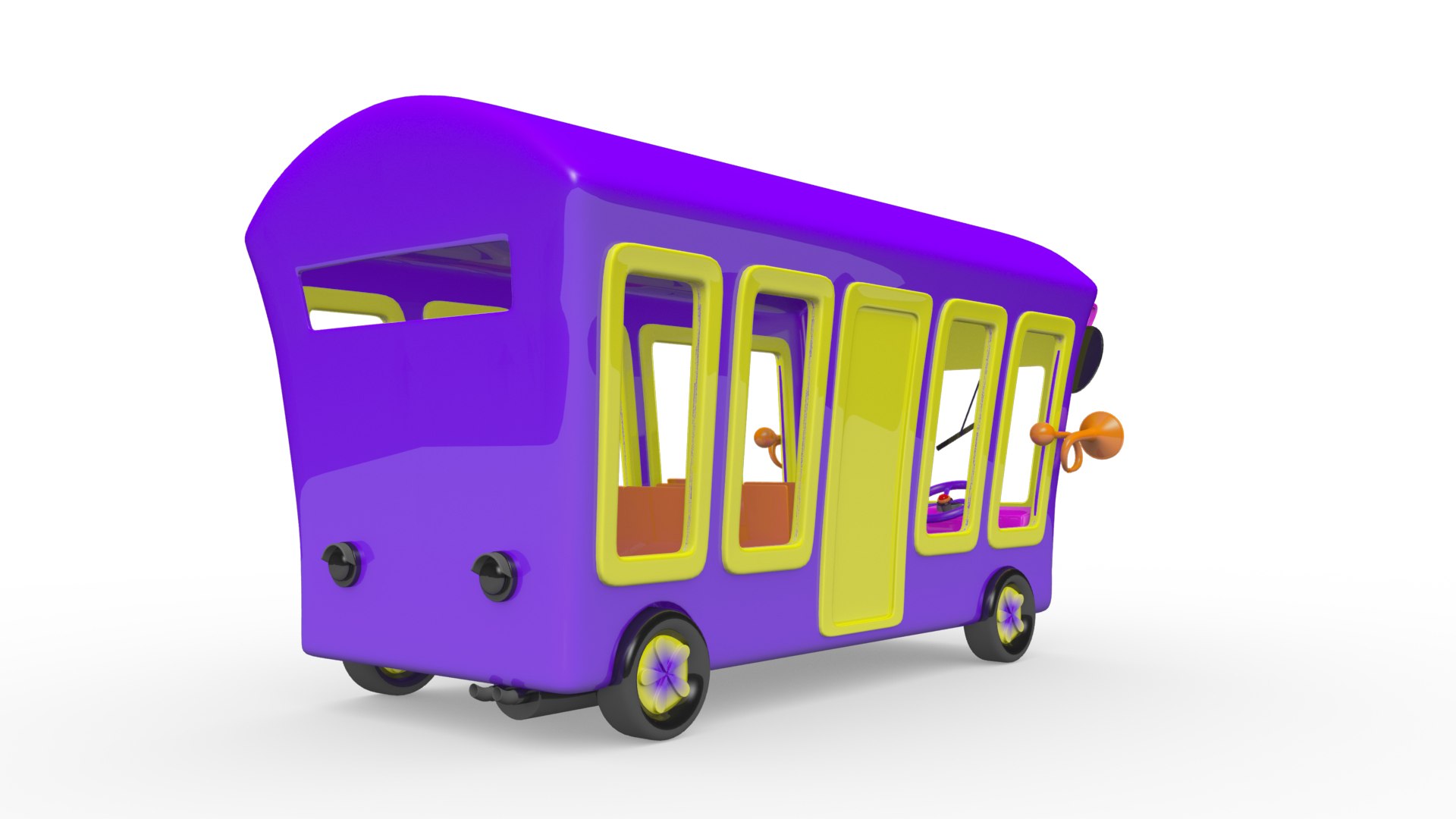 Cartoon Bus Model - TurboSquid 1283330