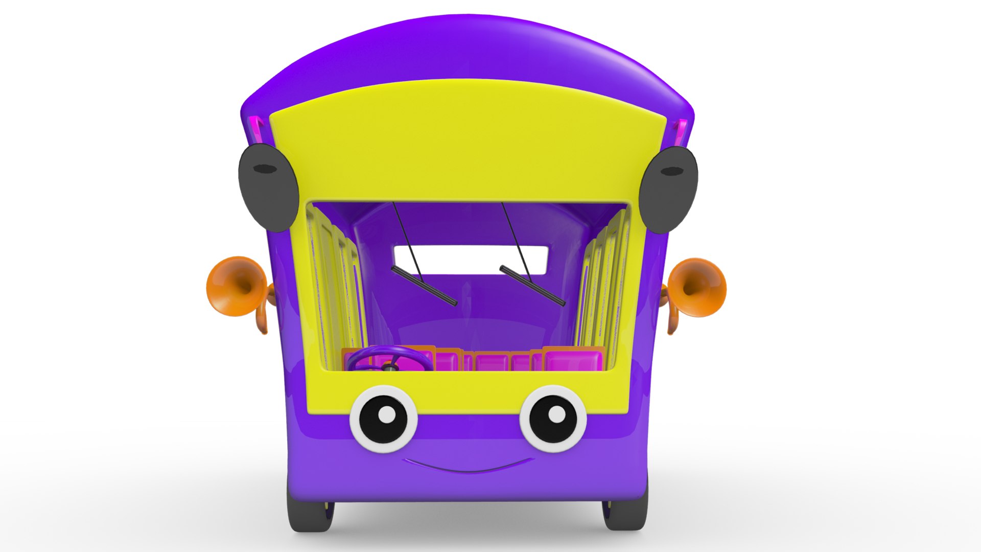 Cartoon Bus Model - TurboSquid 1283330