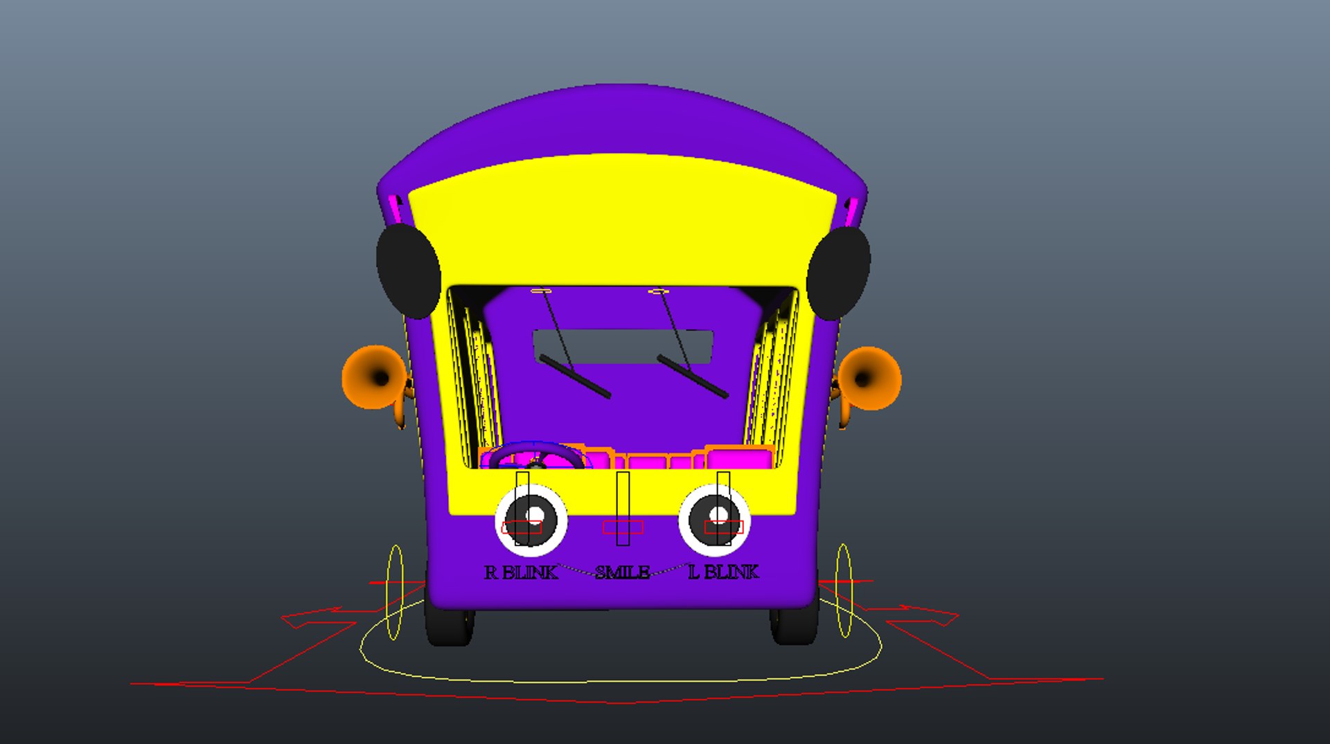 Cartoon Bus Model - TurboSquid 1283330