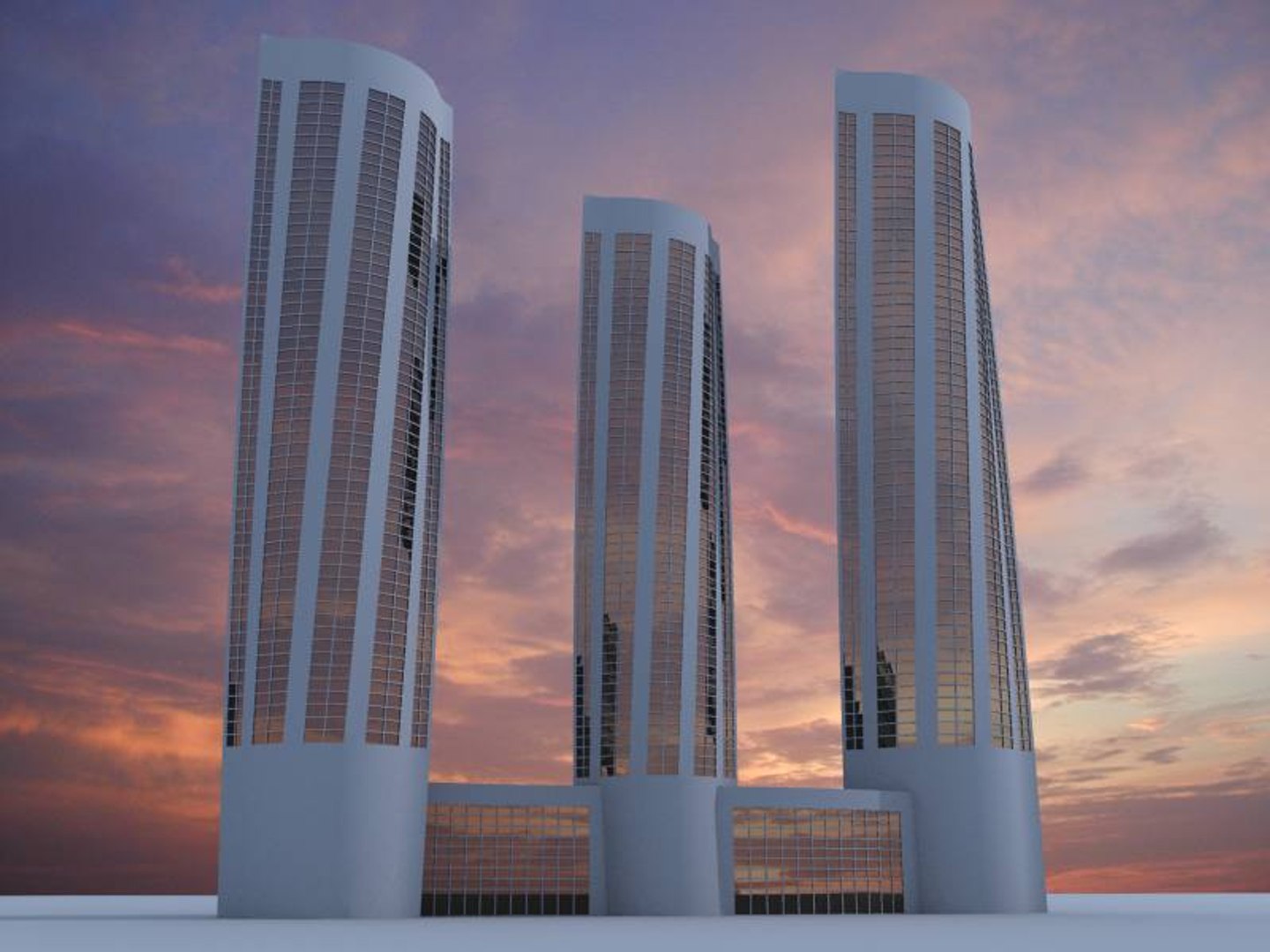 3d Model Towers Building