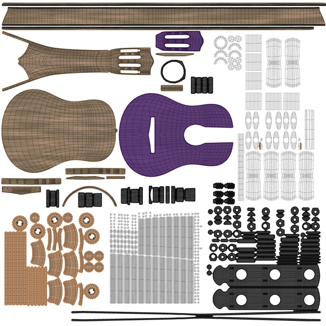 Classic Guitar Model - TurboSquid 2152358