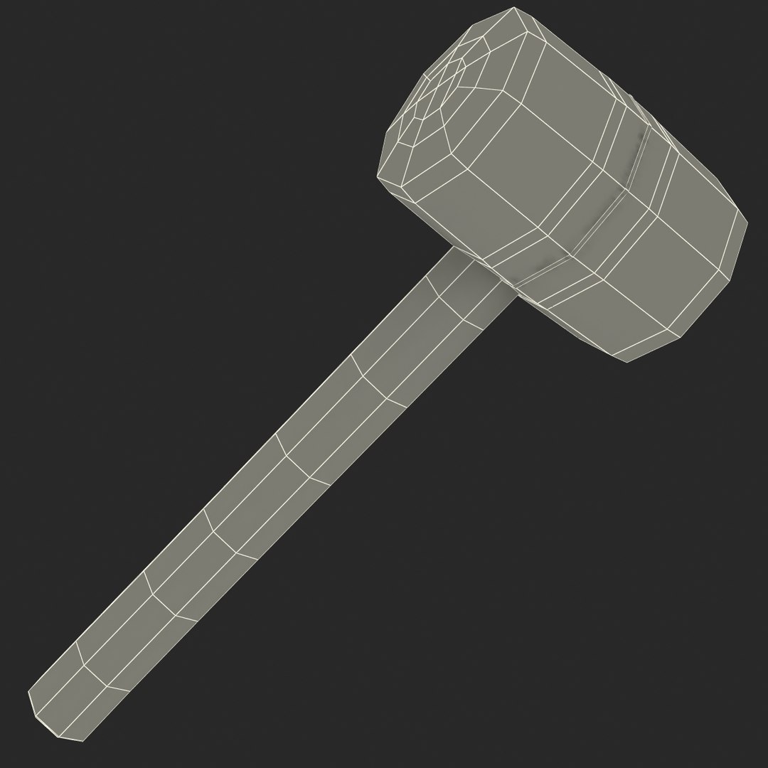 rubber mallet 3d obj