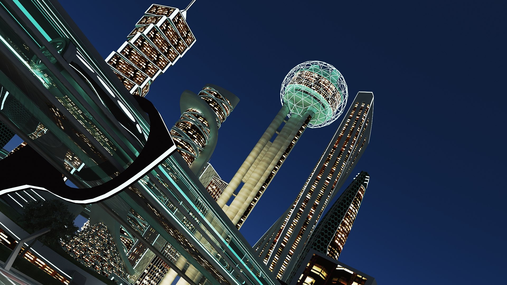 3D realistic future city 2 model - TurboSquid 1510314