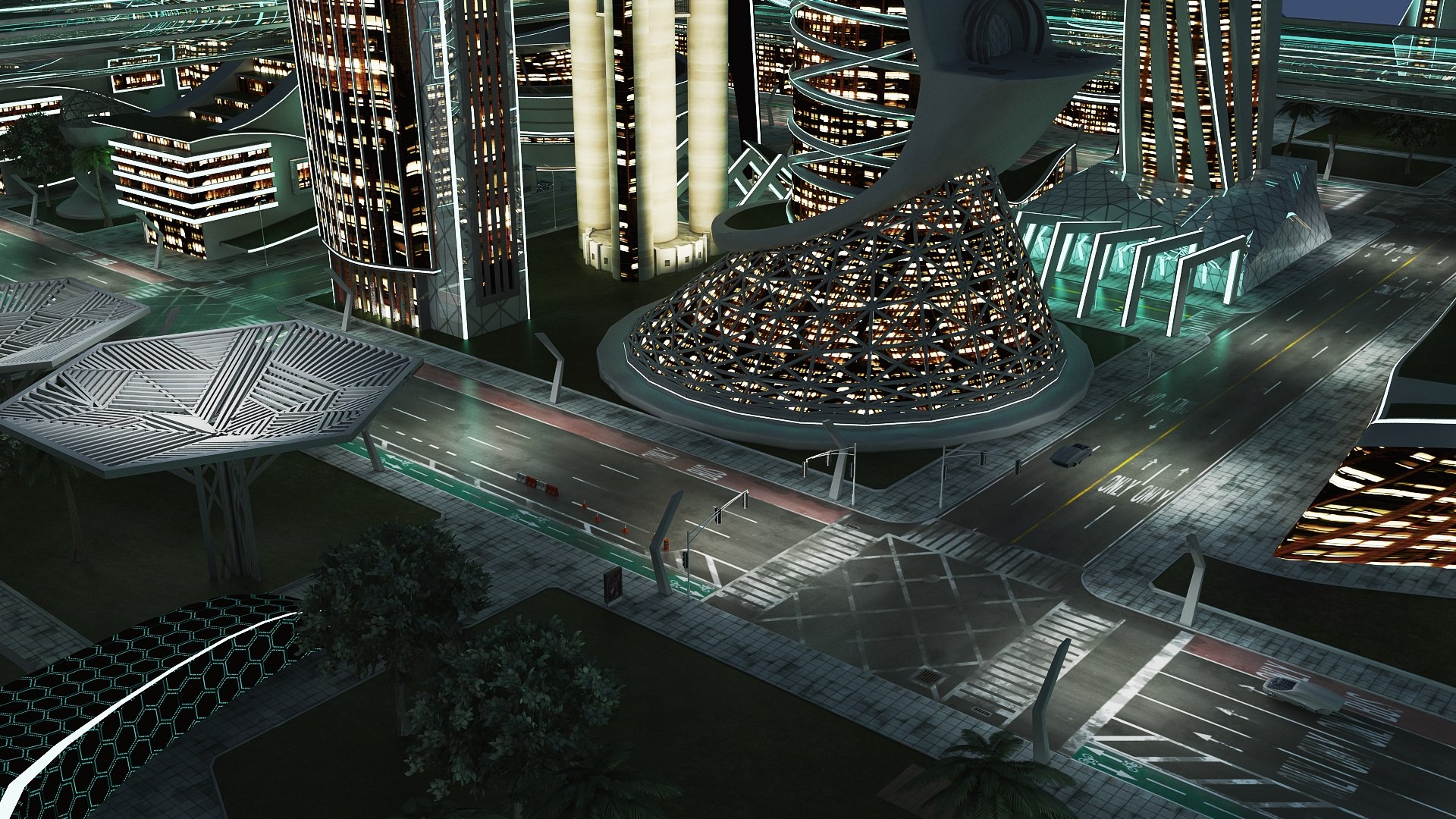 3D realistic future city 2 model - TurboSquid 1510314