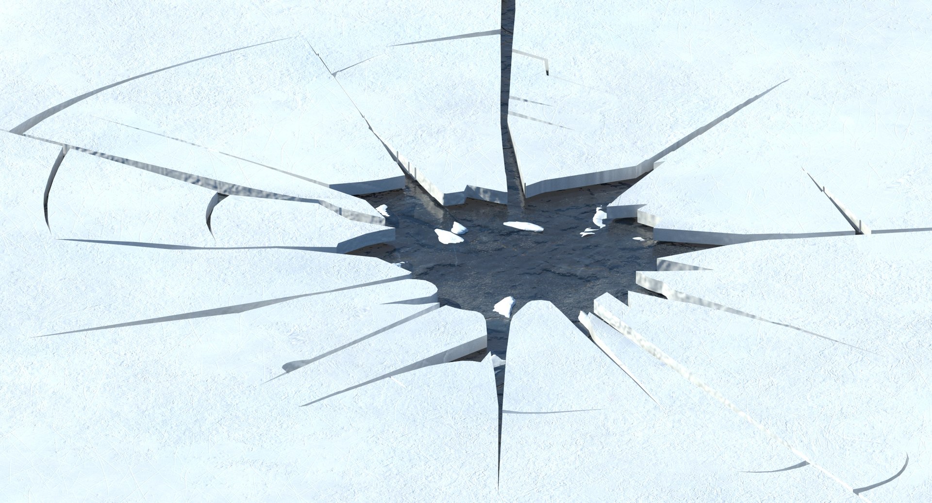 3D Ice Cracked Pose 02 Model - TurboSquid 1624085