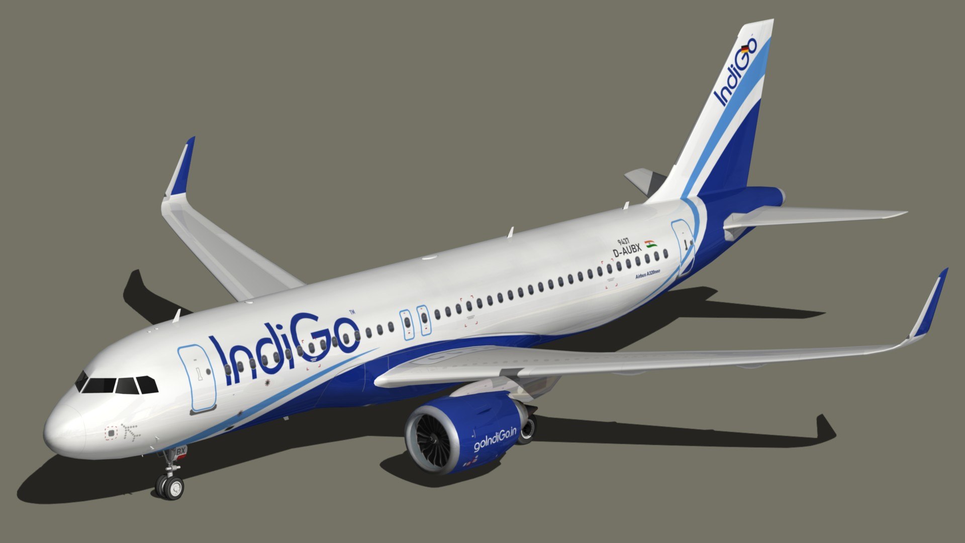3D Airbus A320 Indigo Airlines - TurboSquid 1657112