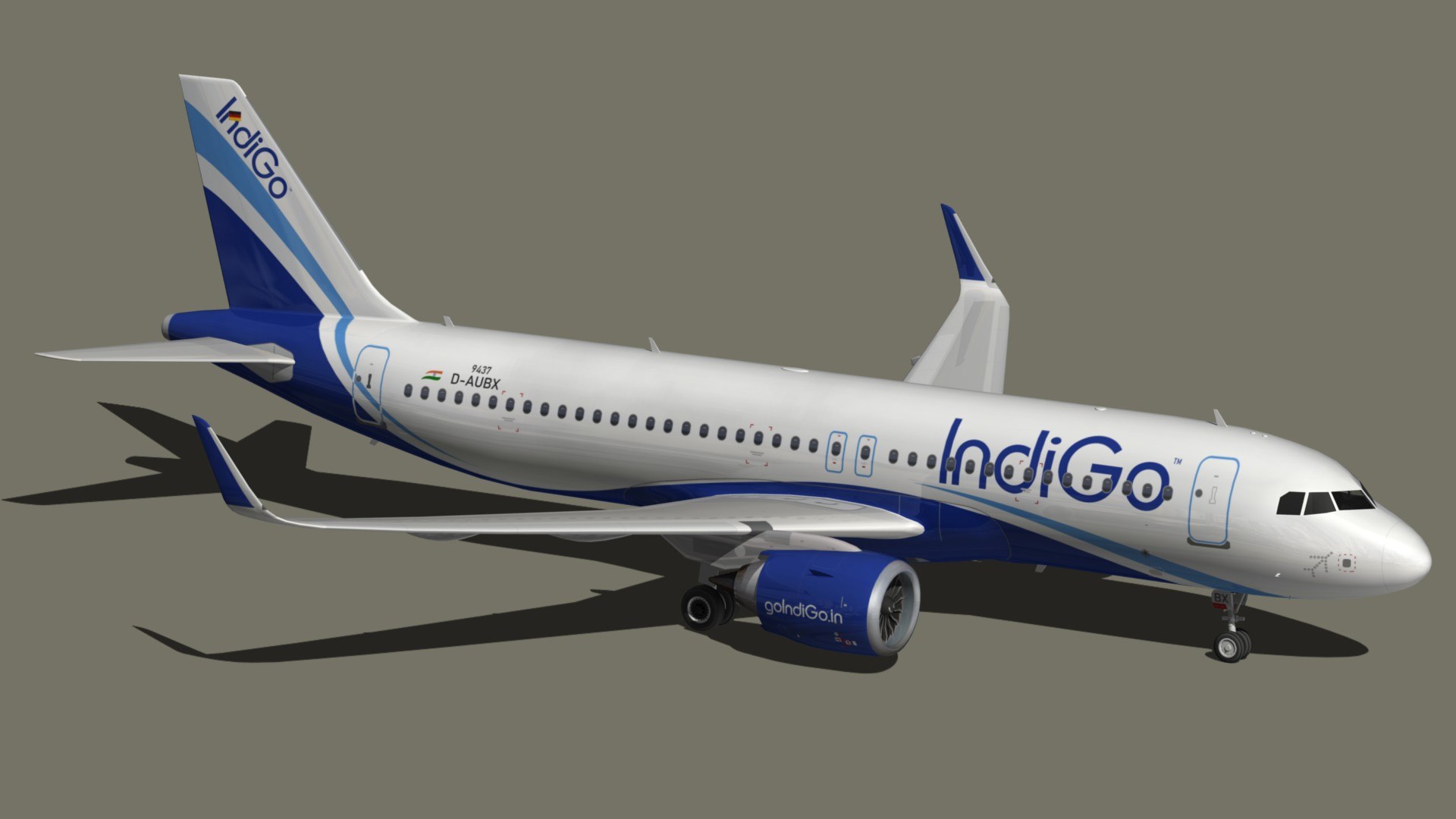 3D Airbus A320 Indigo Airlines - TurboSquid 1657112