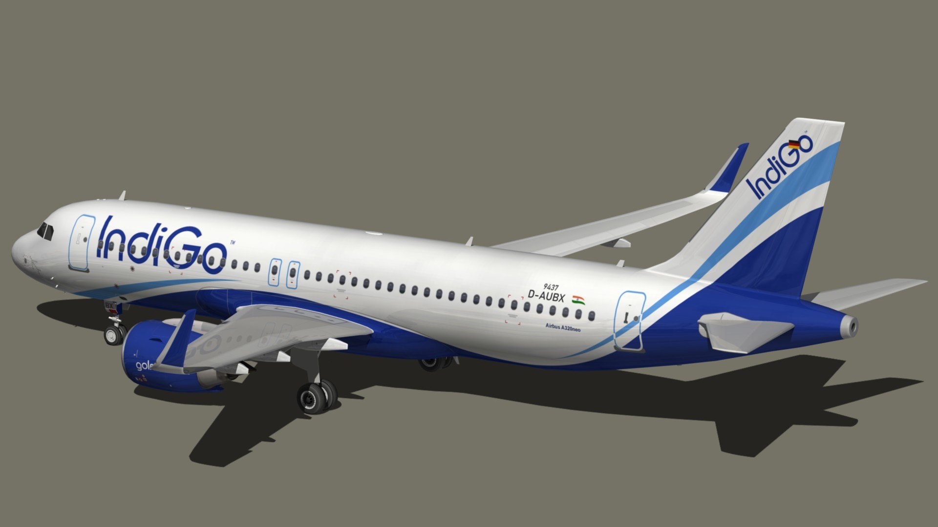 3D Airbus A320 Indigo Airlines - TurboSquid 1657112